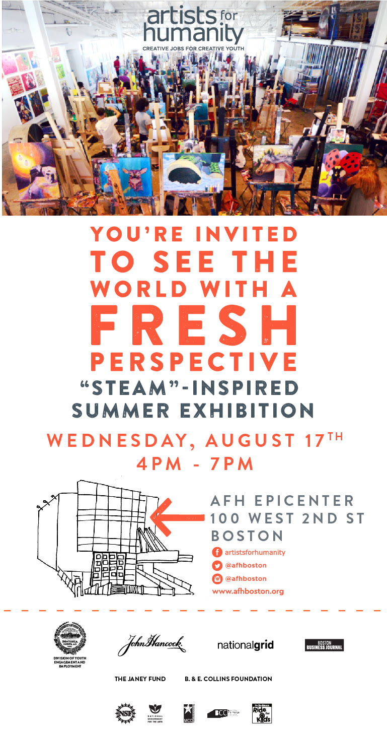 STEAM-Inspired Summer Exhibition at Artists For Humanity [08/17/16]