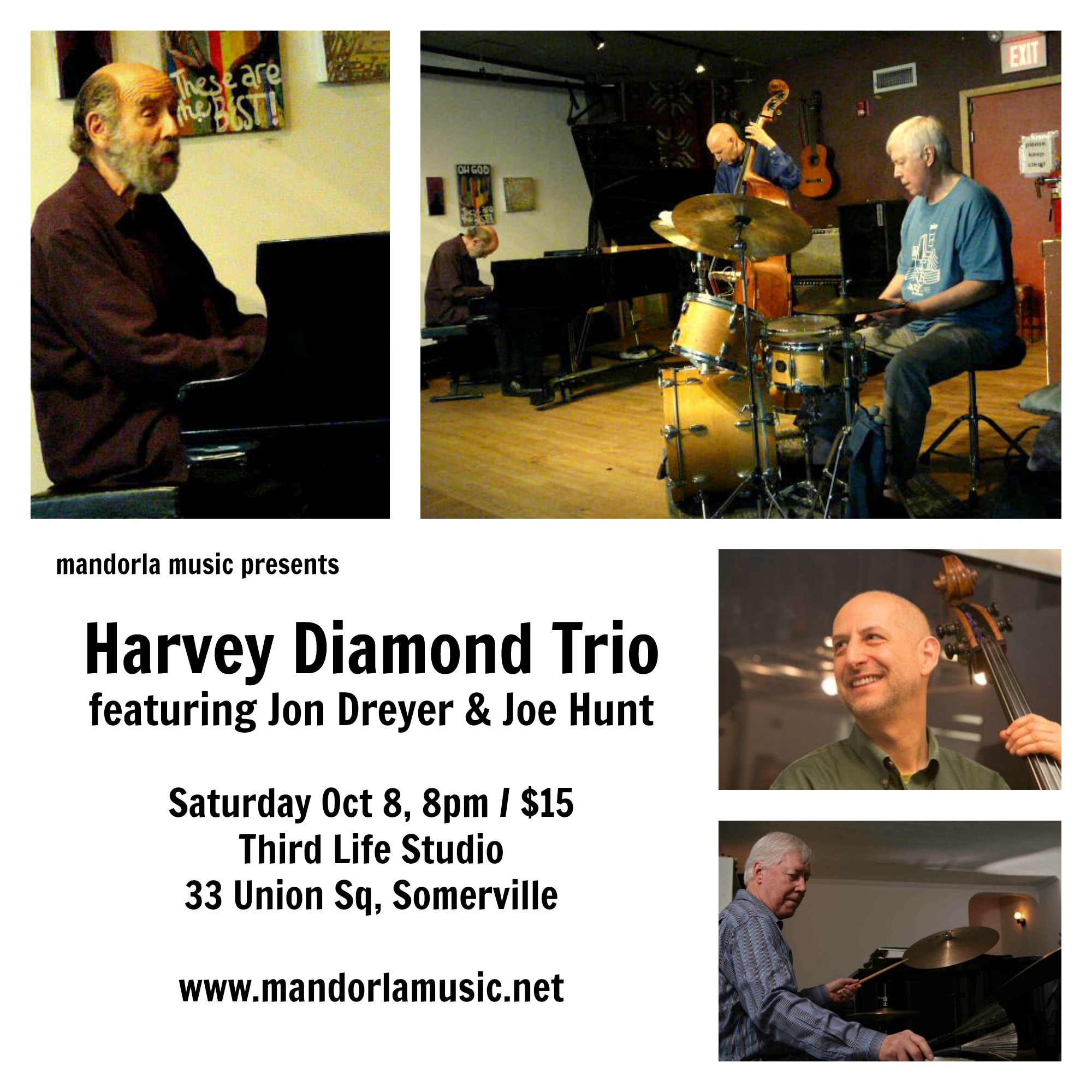 Mandorla Music presents the Harvey Diamond Trio [10/08/16]