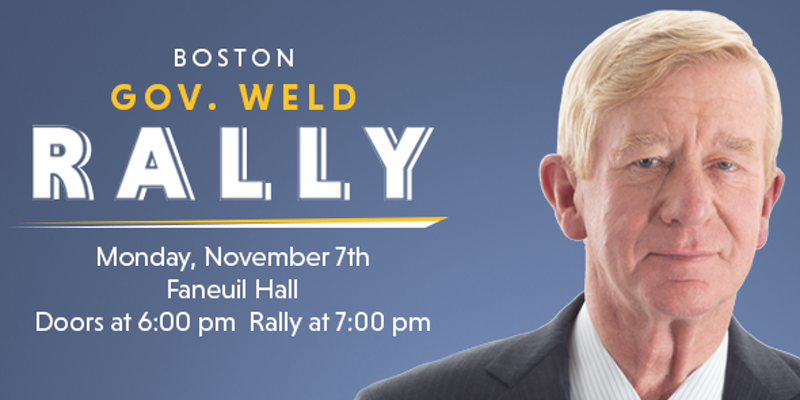 Rally with Governor Bill Weld and Melissa Joan Hart [11/07/16]