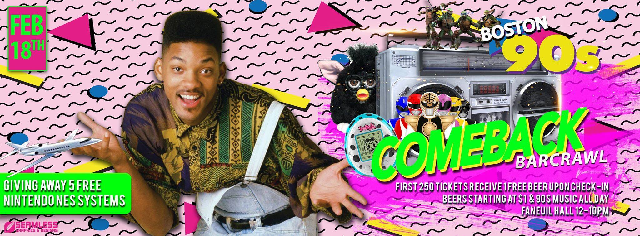 Boston '90s Comeback Bar Crawl [02/18/17]