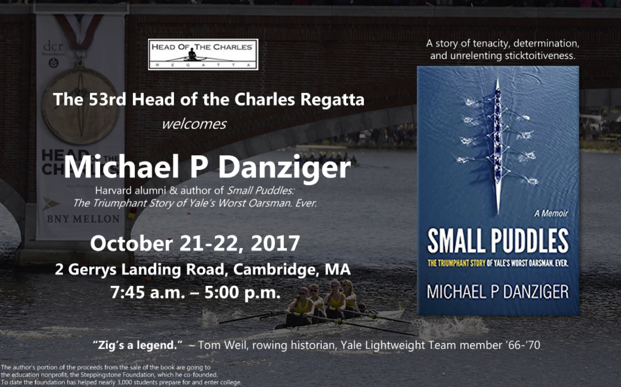 Head of the Charles Regatta welcomes Harvard alum, Michael P Danziger ...