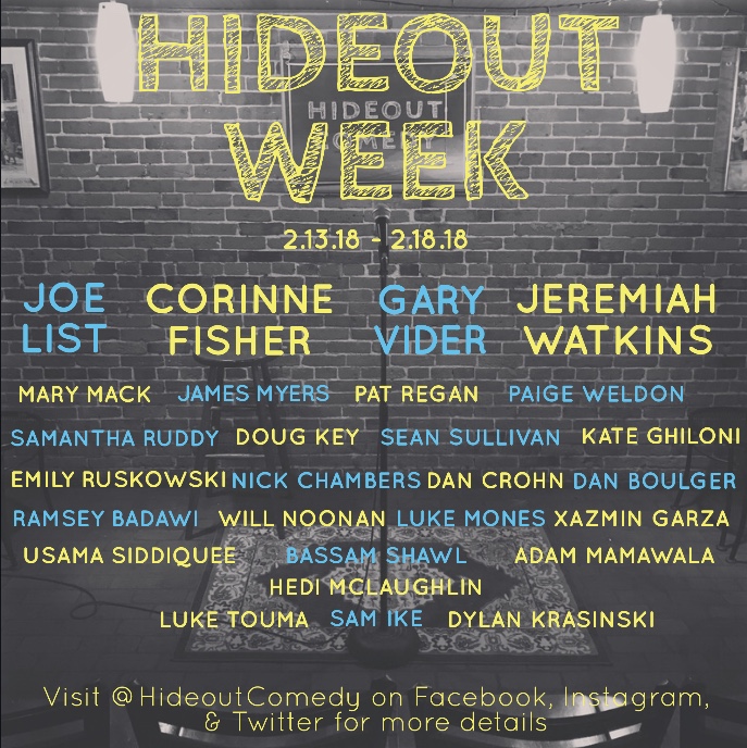 Hideout Comedy Presents: The NYC Showcase [02/17/18]