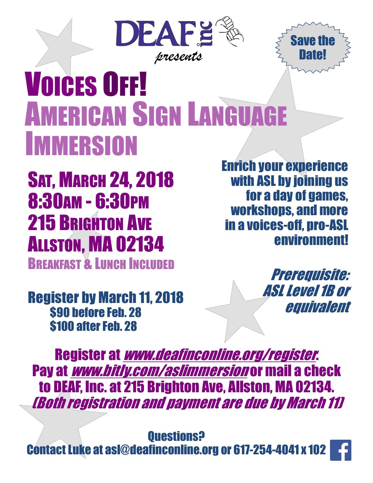 American Sign Language Immersion Day [03/24/18]