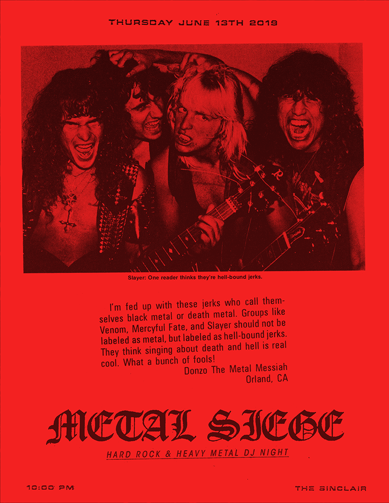 METAL SIEGE - Hard Rock and Heavy Metal DJ Night [06/13/19]