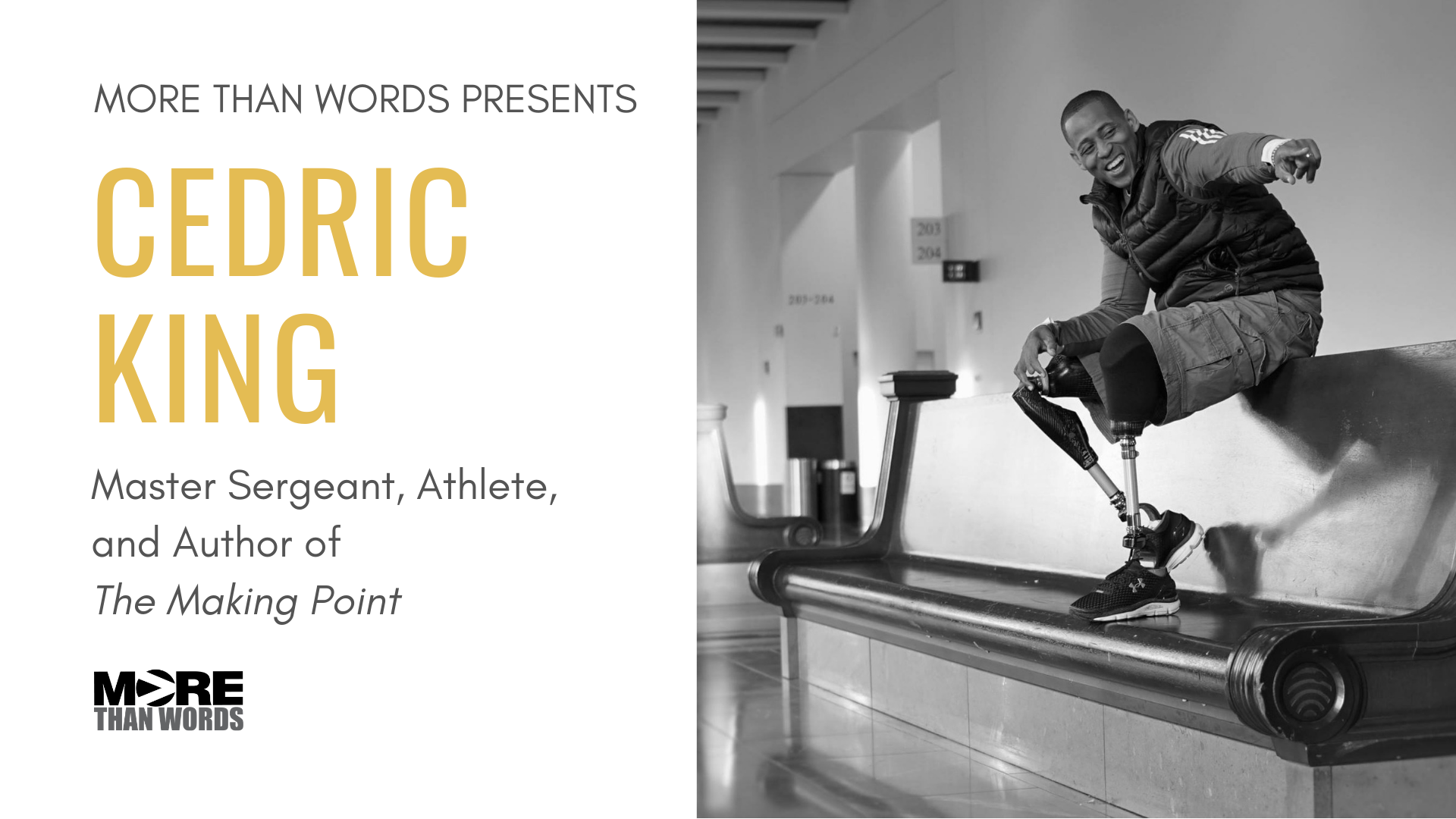 Master Sergeant Cedric King at More Than Words [06/24/19]