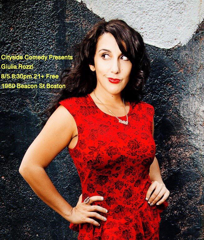 Cityside Comedy Presents Giulia Rozzi! No Cover, 21+ [08/05/19]