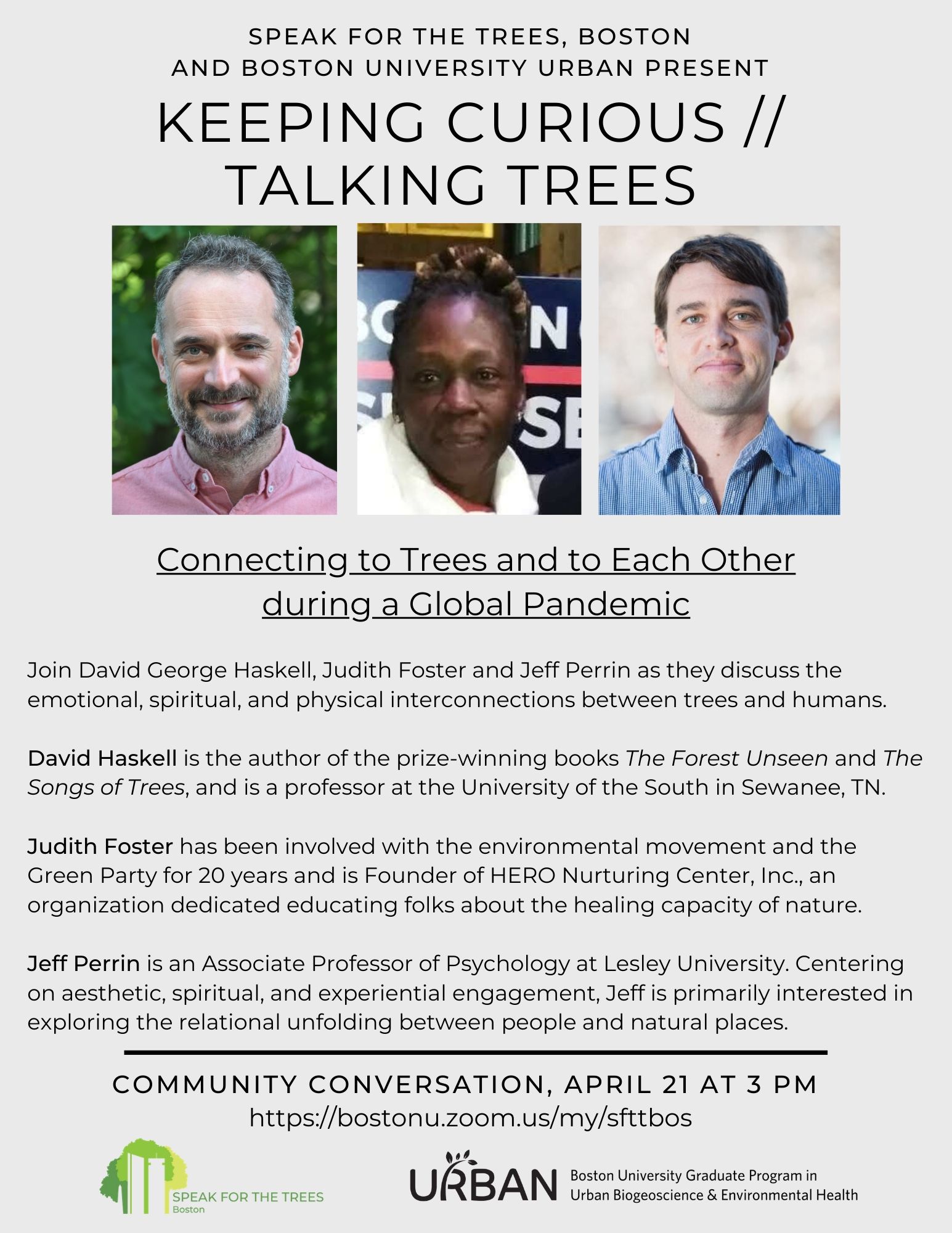 Connecting to Trees and to Each Other during a Global Pandemic [04/21/20]