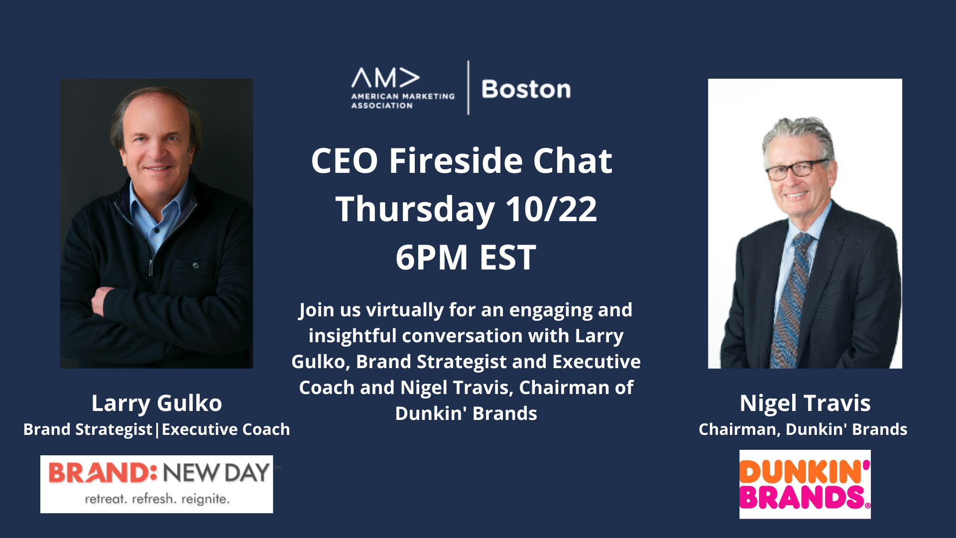 AMA Boston CEO Fireside Chats with Dunkin' Brands [10/22/20]